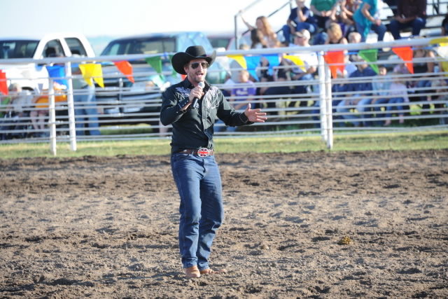 England's Lone Bull Rider Visits the Burke Rodeo